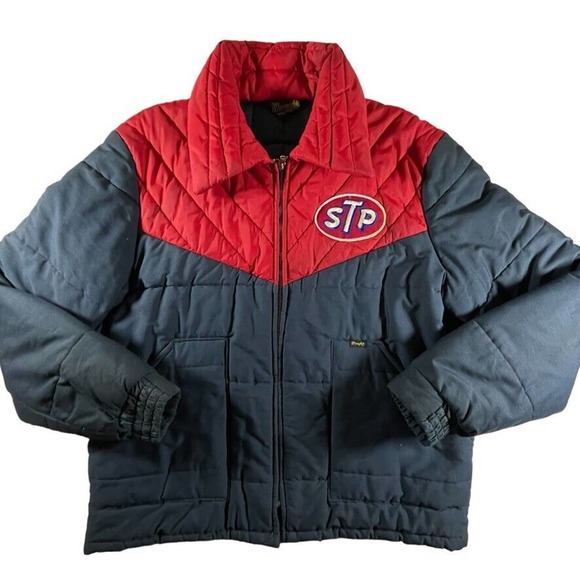 Wrangler | Jackets & Coats | Vintage 8s Wrangler Stp Motor Oil Racing ...